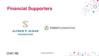 CHAOSS Metrics Overview and Examples | PPT