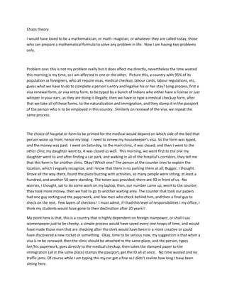 Chaos theory | DOCX | Travel Preparation and Advice | Travel