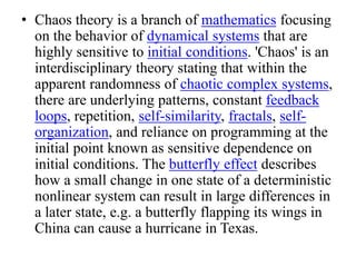 Chaos theory | PPTX | Physics | Science