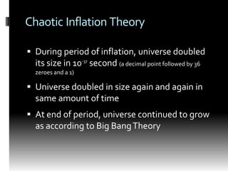 Chaotic Inflationary Theory | PPTX | Physics | Science