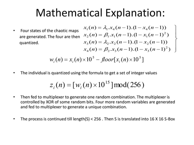 Chaotic substitution box design for block ciphers | PPT