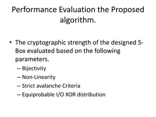 Chaotic substitution box design for block ciphers | PPTX