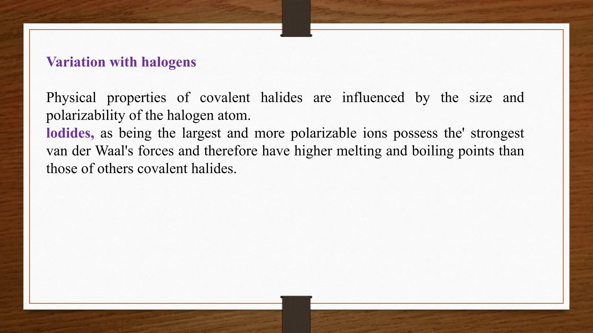 Halides and its types and their details | PPTX | Chemistry | Science