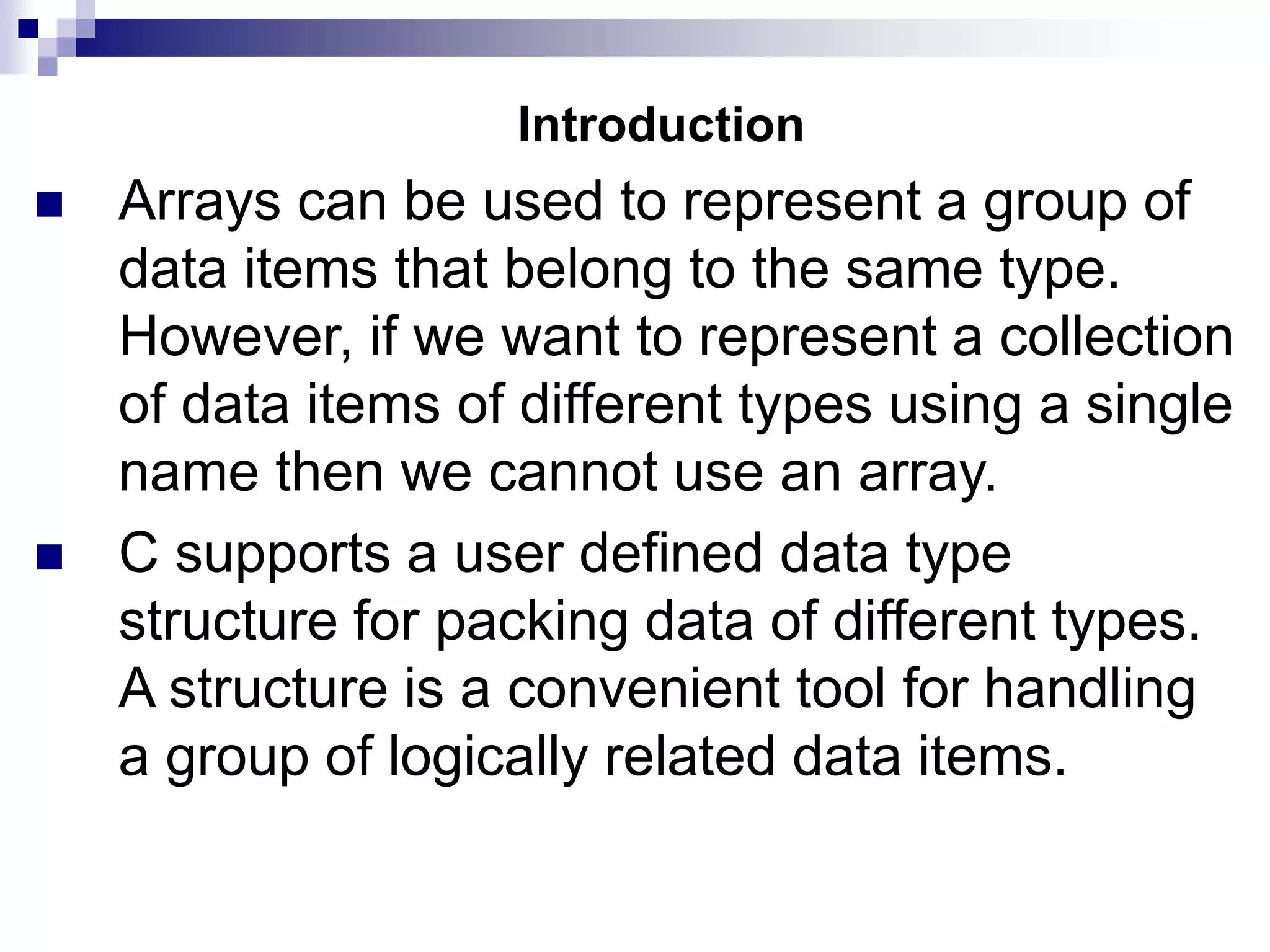 Chap 10(structure and unions) | PPT