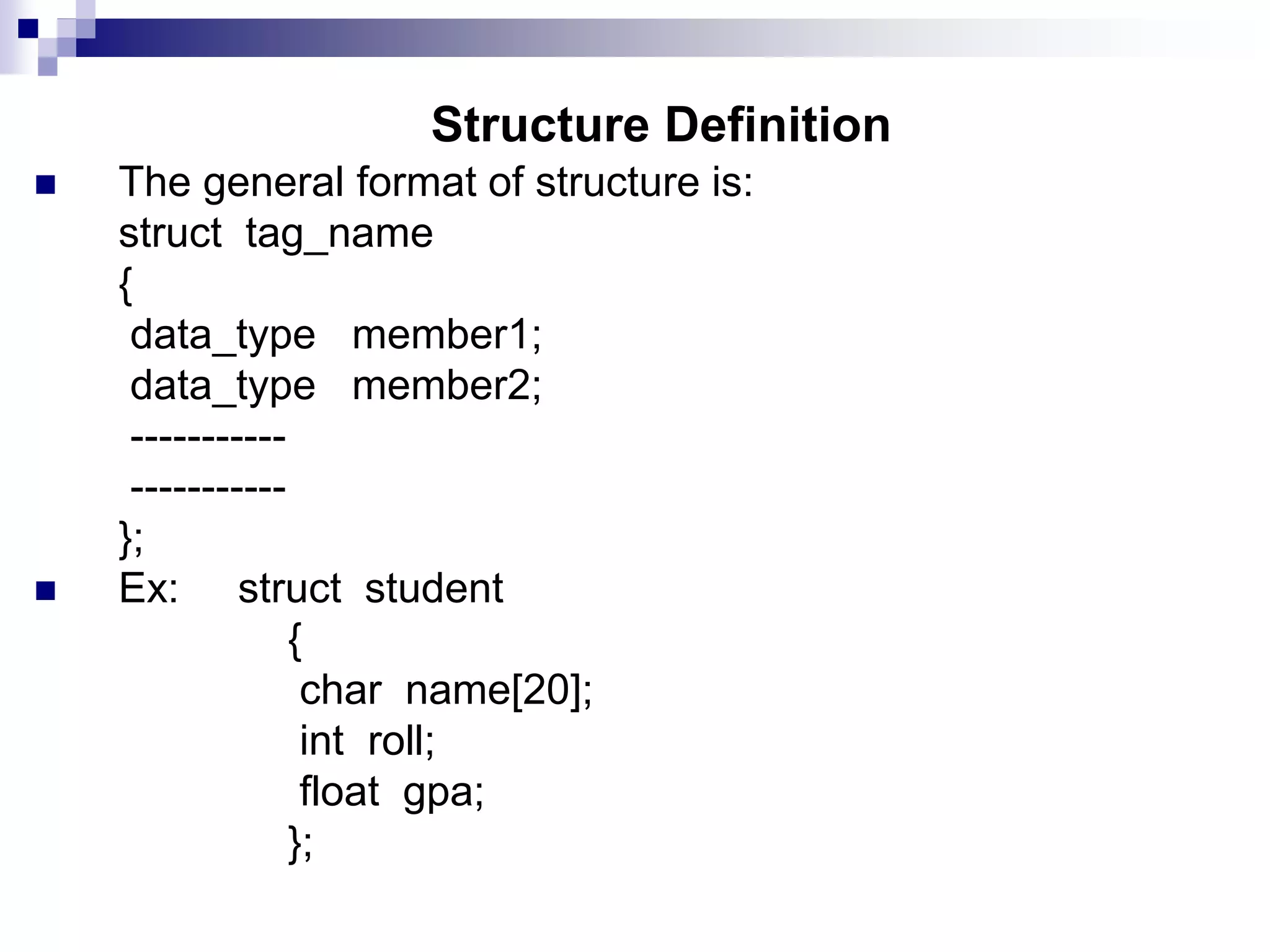 Chap 10(structure and unions) | PPT
