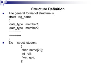 Chap 10(structure and unions) | PPT