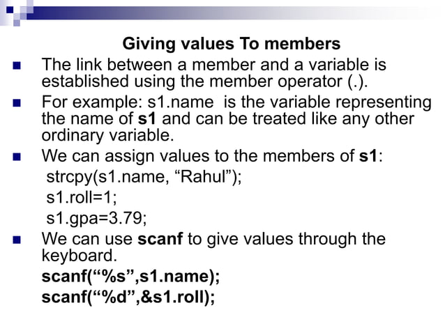 Chap 10(structure and unions) | PPT