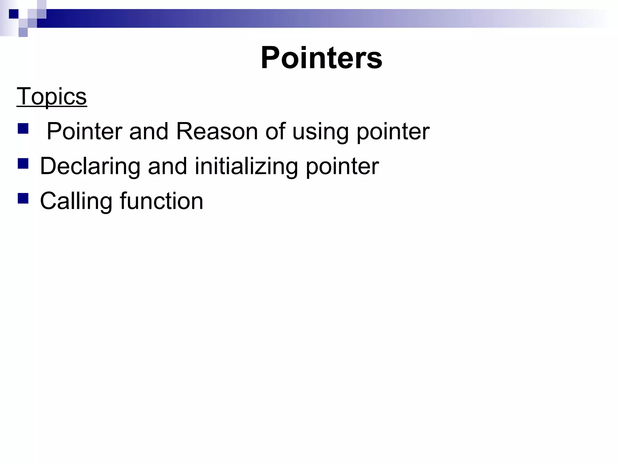 Chap 11(pointers) | PPT