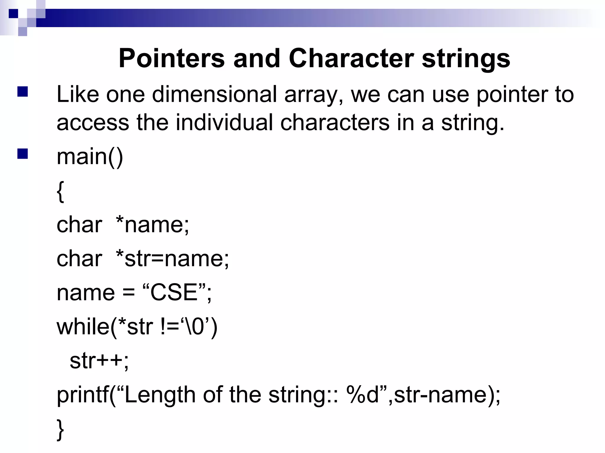 Chap 11(pointers) | PPT