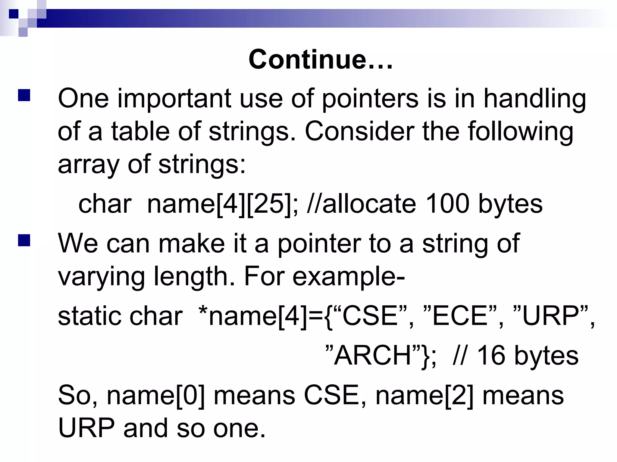 Chap 11(pointers) | PPT