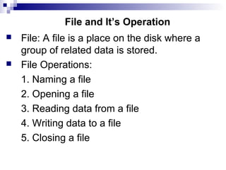 Chap 12(files) | PPT