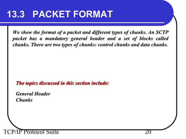 Chap 13 stream control transmission protocol | PPT | Computer Networking | Computing