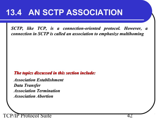 Chap 13 stream control transmission protocol | PPT | Computer Networking | Computing