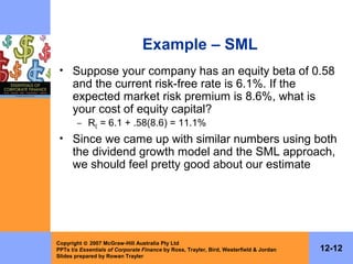 Chap.12 cost of capital | PPT | Stocks and Bonds | Personal Investing