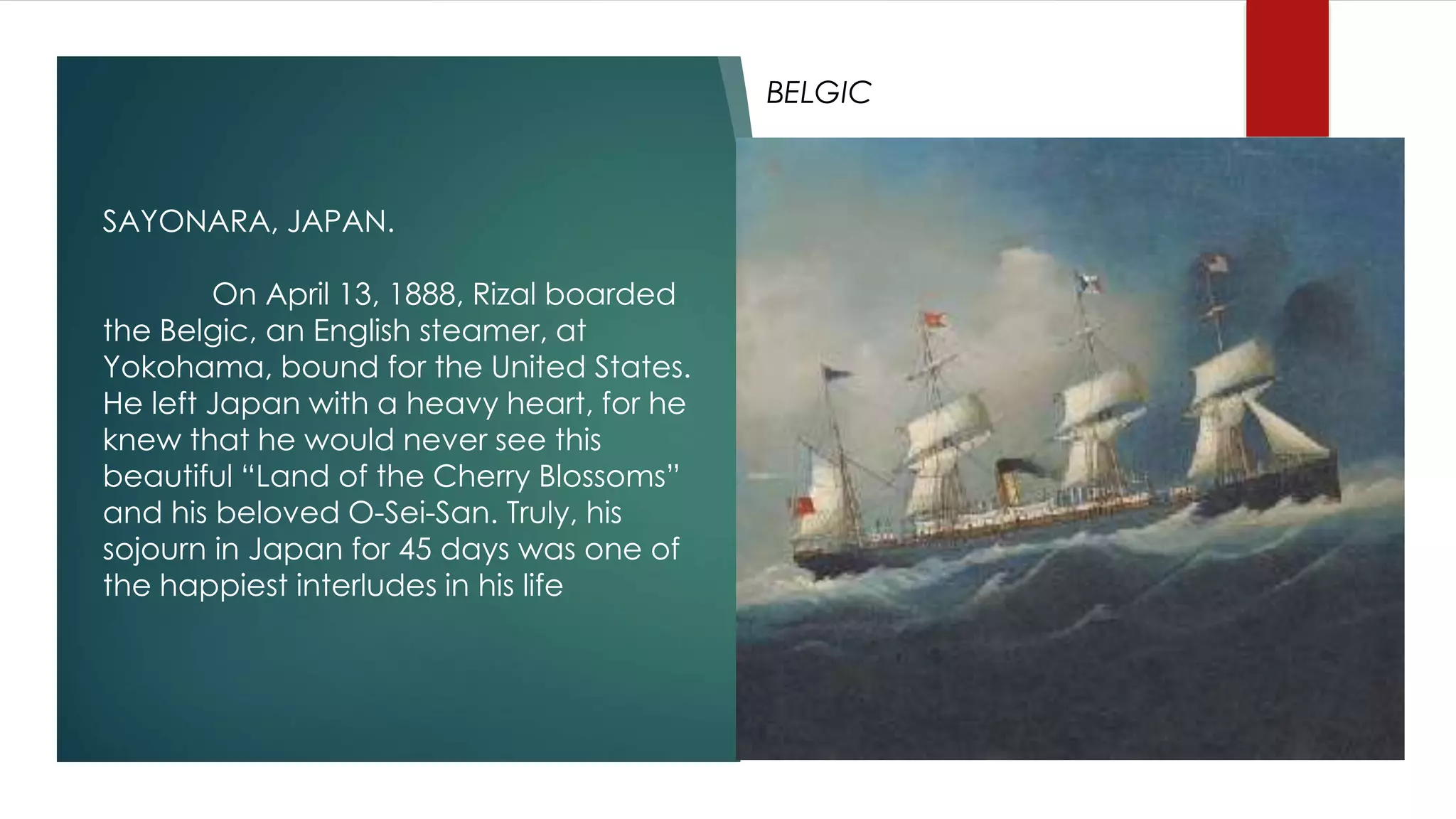 Rizal Romantic interlude in japan 1888 | PPTX