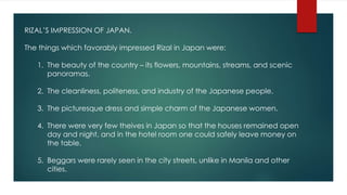 Rizal Romantic interlude in japan 1888 | PPTX