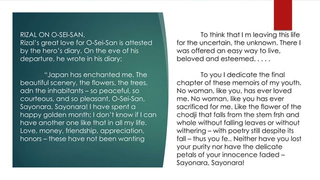 Rizal Romantic interlude in japan 1888 | PPTX