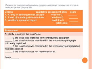 Chap.4 PROCESS-ORIENTED PERFORMANCE-BASED ASSESSMENT | PPTX
