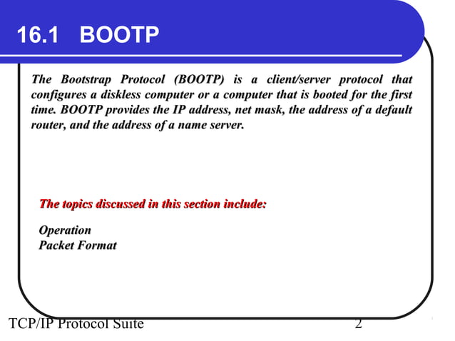 Chap 16 bootp & dhcp | PPT