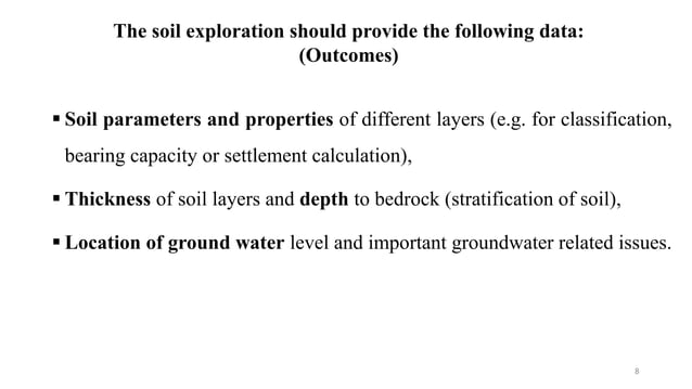 CHAP - 1 SOIL INVESTIGATION.ppt civil engineering | PPTX | Civil ...