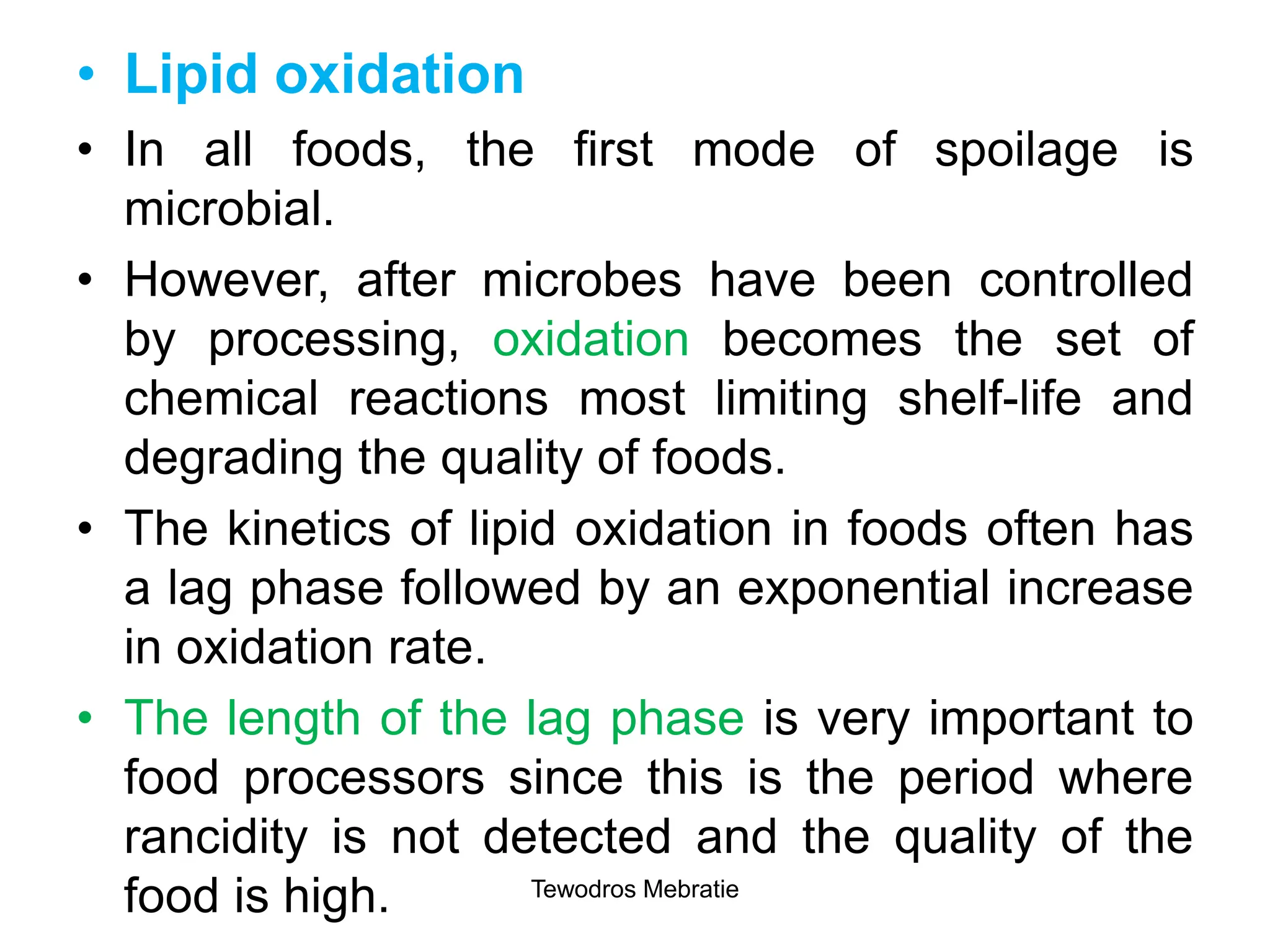 chap. 3. lipid deterioration oil and fat processign | PPT