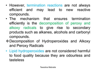 chap. 3. lipid deterioration oil and fat processign | PPT