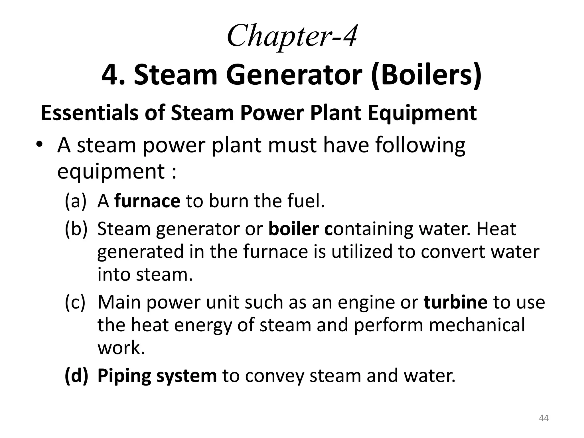 Steam Power Cycle and Basics of Boiler | PPTX