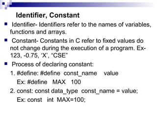 Chap 2(const var-datatype) | PPT