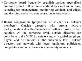 Chap. 3 corp. gov. in global operations.ppt. | PPT | Large Business ...