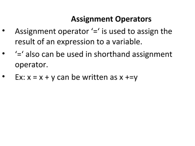 Chap 3(operator expression) | PPT