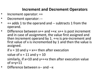 Chap 3(operator expression) | PPT