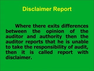 Auditor's Report | PPT
