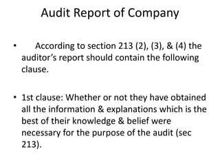 Auditor's Report | PPT