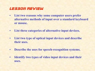 Alternate methods of input | PPT