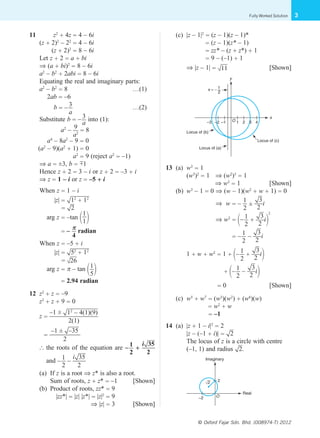 Chap 4 complex numbers focus exam ace | PDF