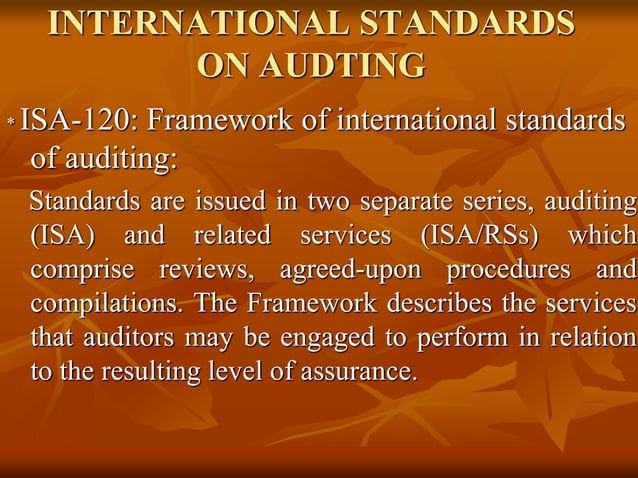 Auditing Standard and Practice | PPT | Business Accounting & Finance ...