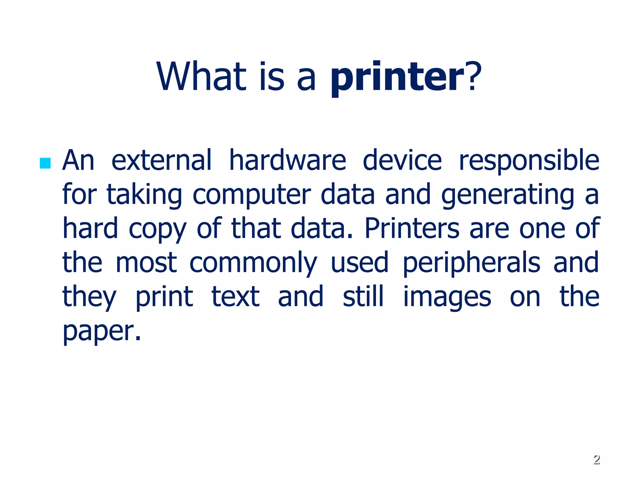 Devices that output Hardcopy | PPT