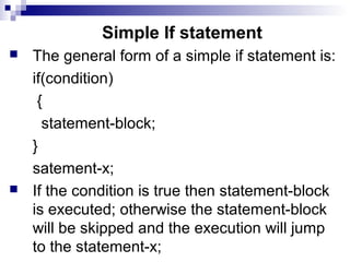 Chap 5(decision making-branching) | PPT
