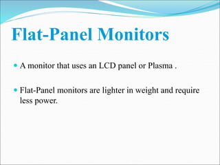 Monitors and sound systems | PPT