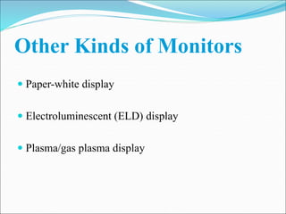Monitors and sound systems | PPT