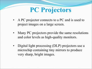 Monitors and sound systems | PPT