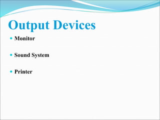 Monitors and sound systems | PPT