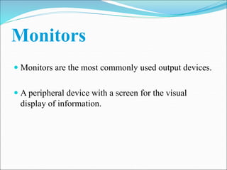 Monitors and sound systems | PPT