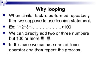 Chap 6(decision making-looping) | PPT