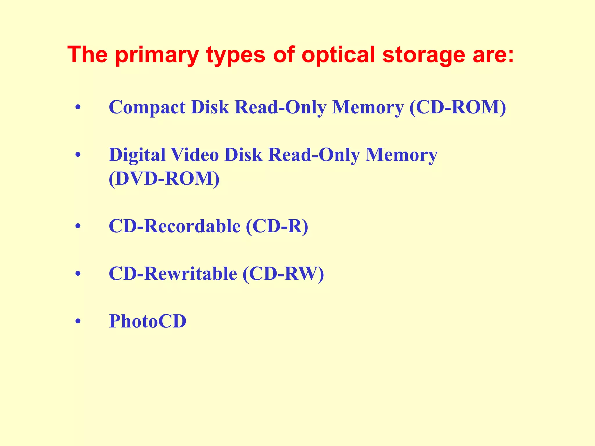 Types of Storage Devices | PPT
