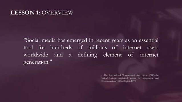 CHAPTER 8 lesson 1 Introduction to social media | PPTX | Social Networking | Internet