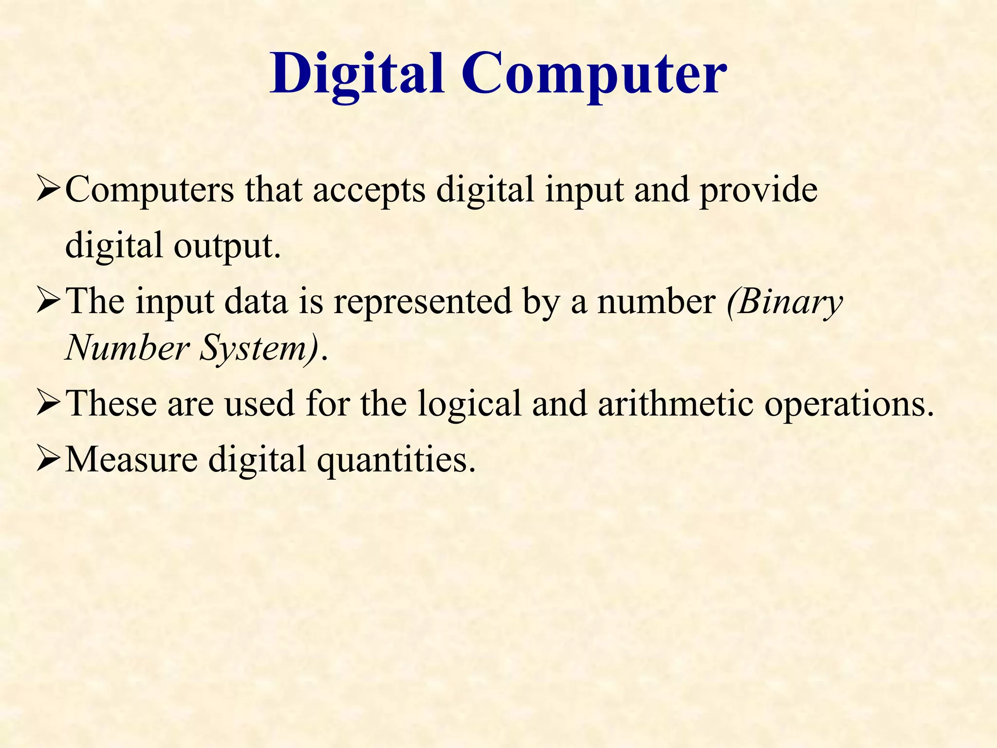 Classification Of Computers Minicomputers Microcomputers Ppt 