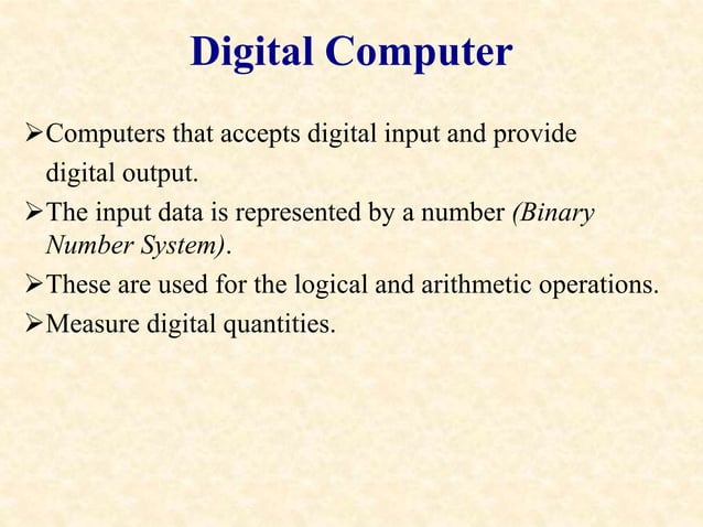 Classification of computers (- Minicomputers) (Microcomputers) | PPT