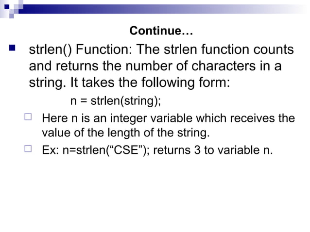 Chap 8(strings) | PPT | Free Download