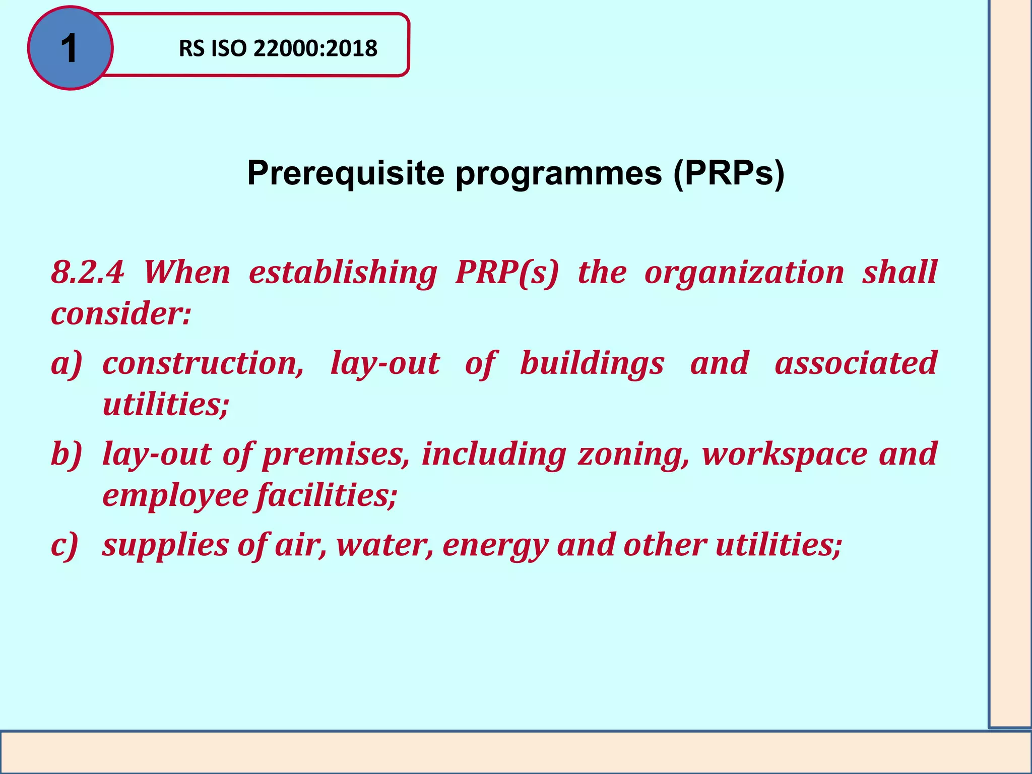 OVERVIEW -RS ISO22000 RS 184 HACCP QUIREMENTS (Chapter 0 - 2 ) | PPT